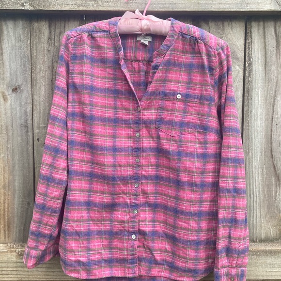 L.L. Bean | Tops | L L Bean Cotton Pink Flannel Shirt | Poshmark